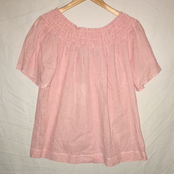 a new day | Tops | A New Day Striped Short Sleeve Smocked Yoke Top ...